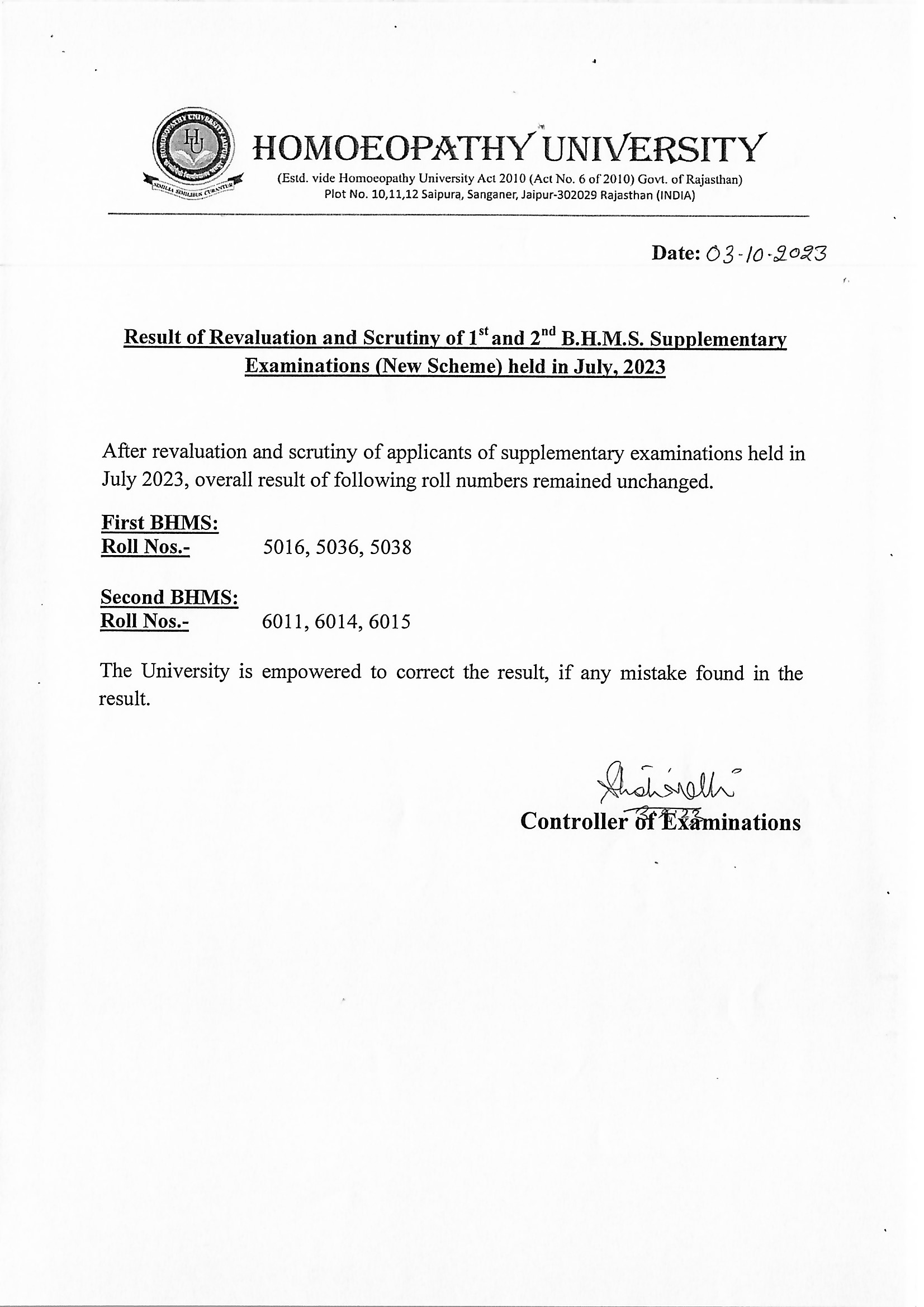 Homoeopathy University